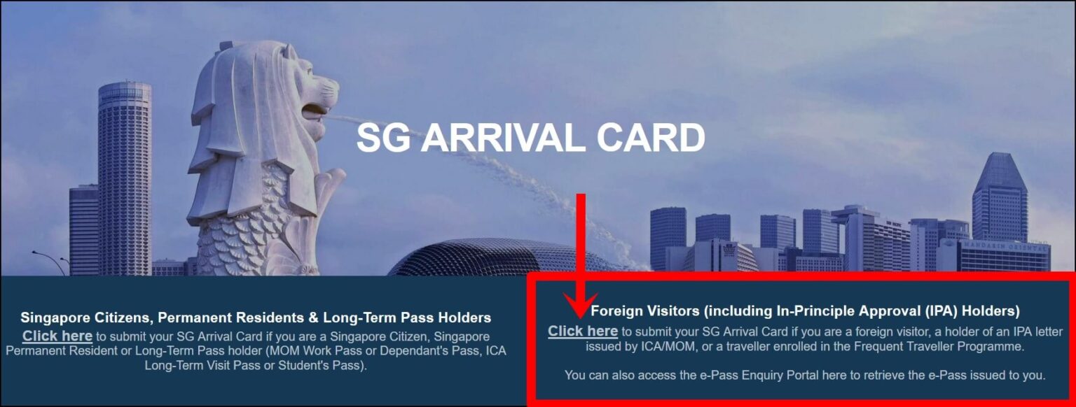 Singapore Arrival Card Online Application & Health Declaration – 2026 ...